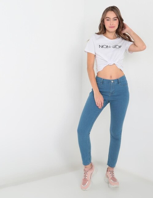 Jeans skinny Non Stop corte cintura para mujer 3